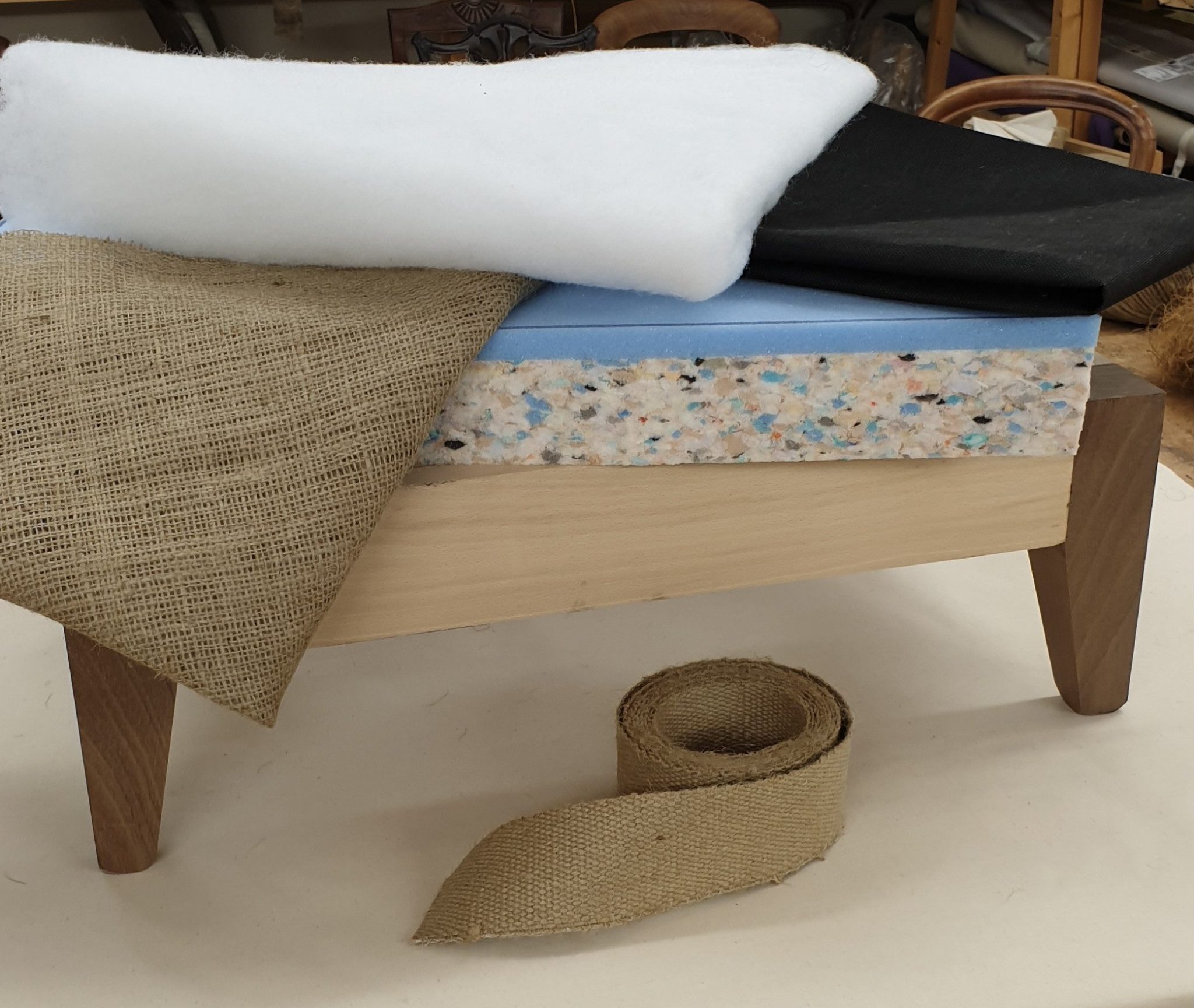 Upholstery Level Two Kit - Modern Upholstered Footstool